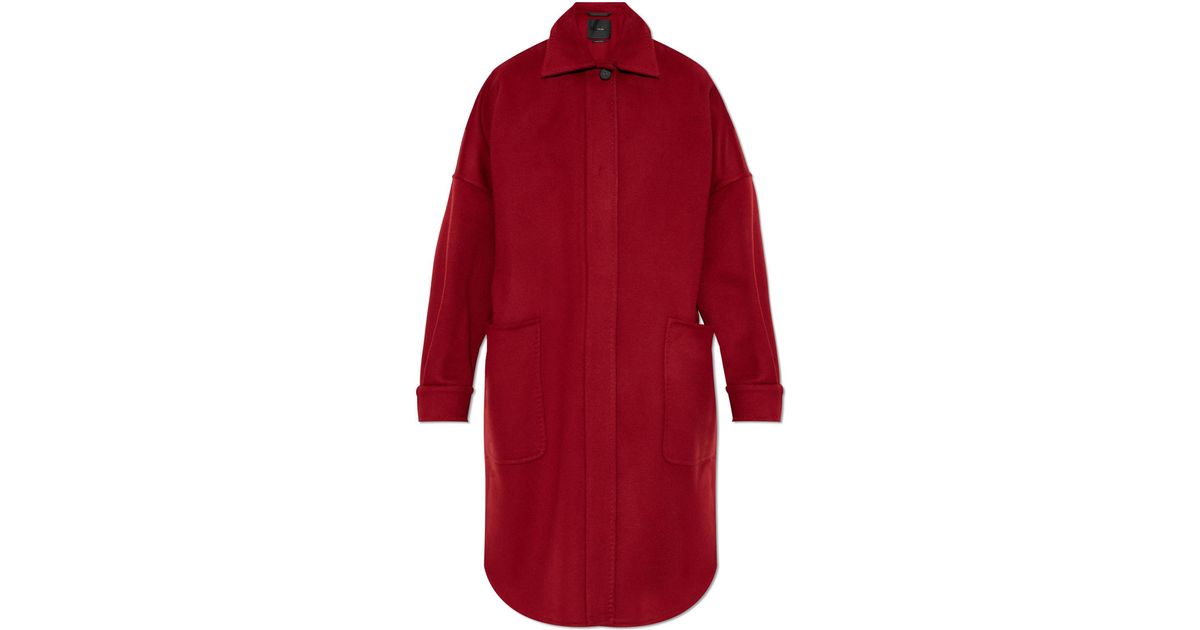 Max Mara Coat Baruffa in Red | Lyst UK