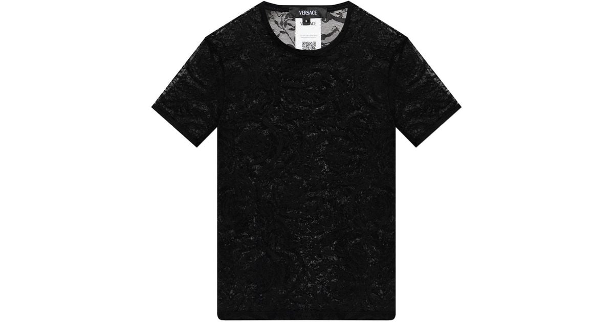 Versace Transparent Lingerie T-Shirt in Black for Men | Lyst UK