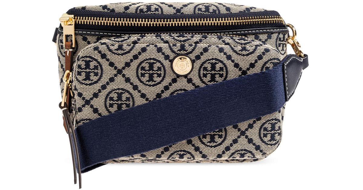 Tory Burch Mini "T Monogram" Dog Bag in Blue | Lyst UK