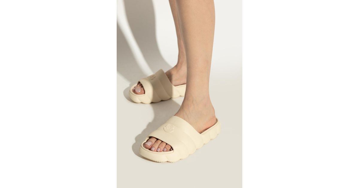 Moncler Slides Lilo' in Natural | Lyst
