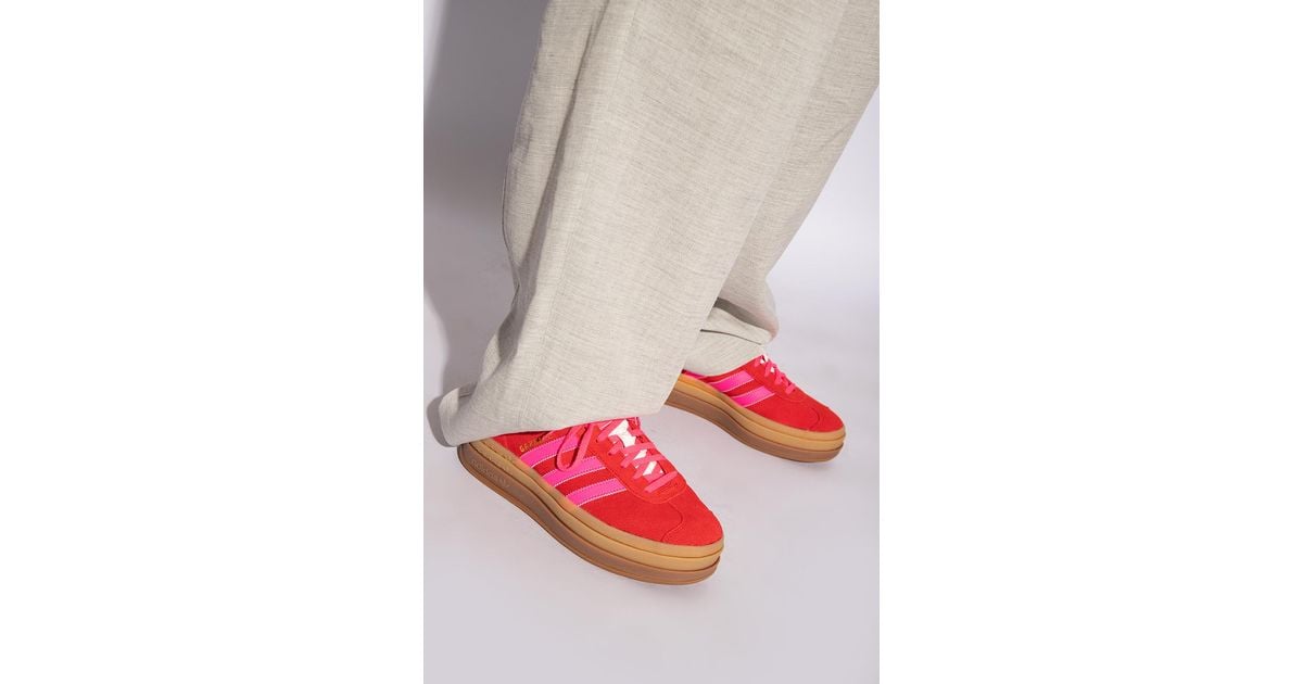 adidas Originals Platform Sports Shoes 'Gazelle Bold' in Red | Lyst
