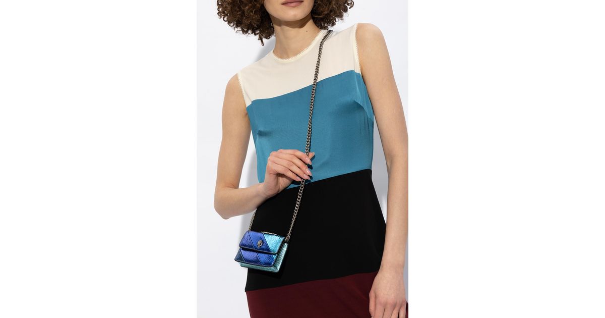 Kurt Geiger 'kensington Micro' Shoulder Bag, in Blue | Lyst