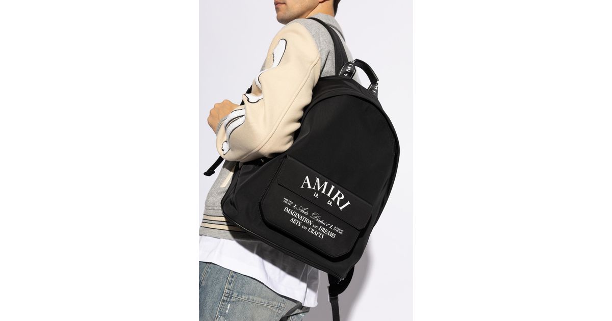 Amiri Backpack With Logo in Black for Men | Lyst