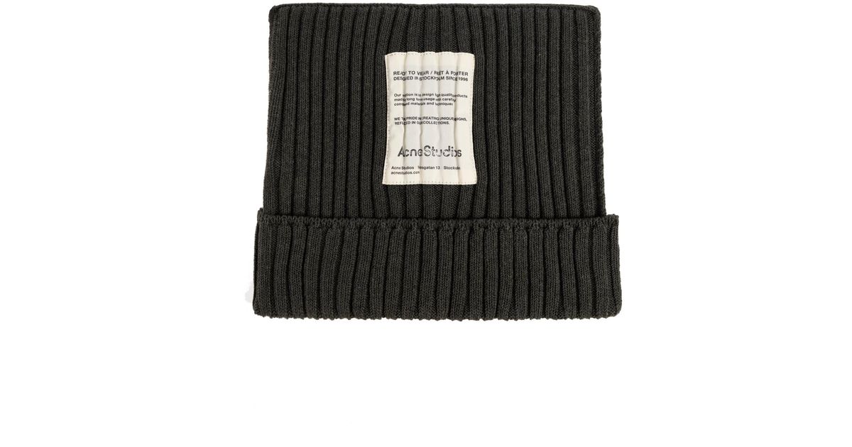 Acne Studios Cap With Logo in Black | Lyst UK
