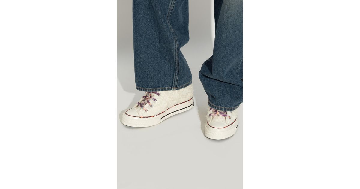 Converse Textured Converse Wedge Sneakers in Blue | Lyst