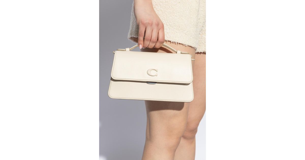 COACH Shoulder Bag 'Juno' in Natural | Lyst