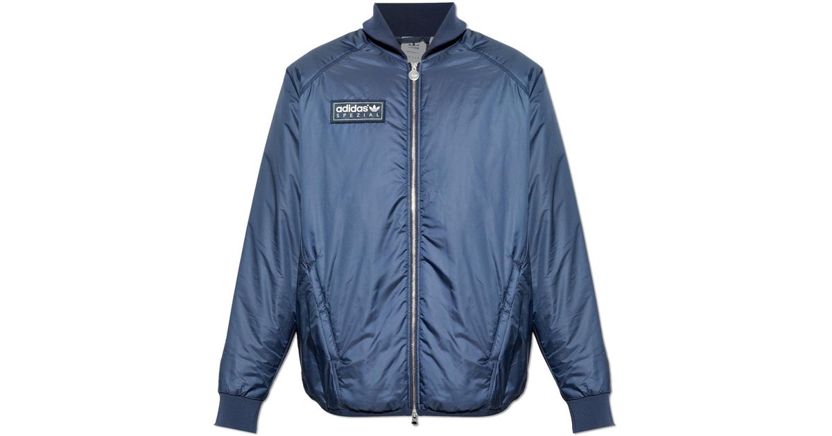 adidas Originals Jacket With Logo Patch in Blue for Men | Lyst UK