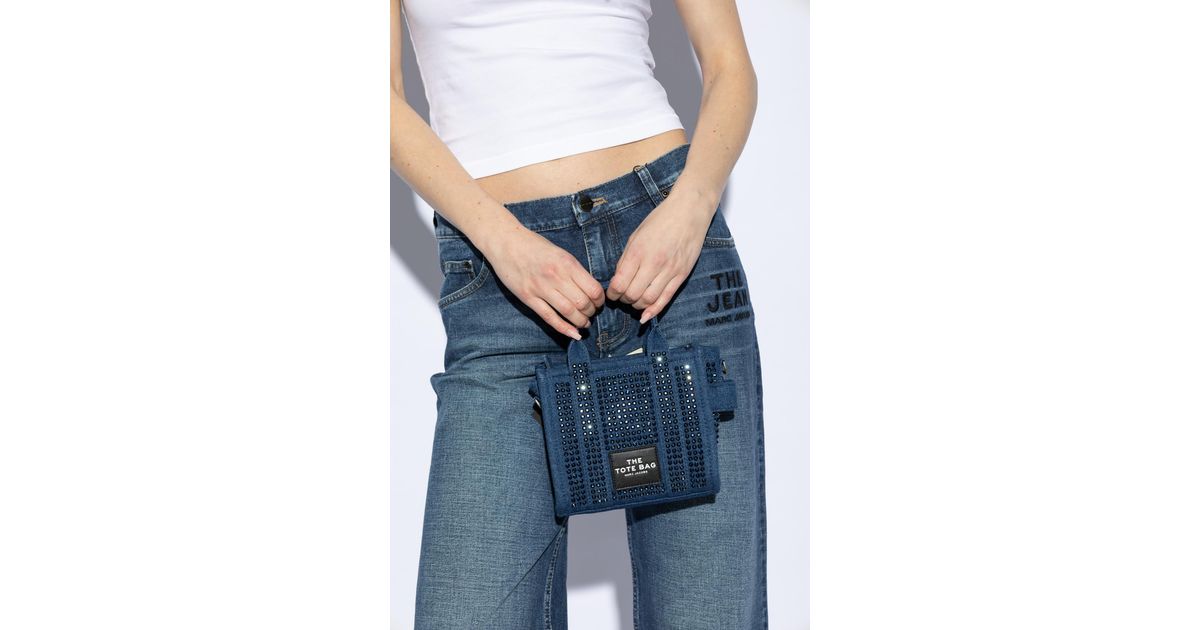 Marc Jacobs Handbag The Crystal Denim Crossbody Tote Bag in Blue | Lyst