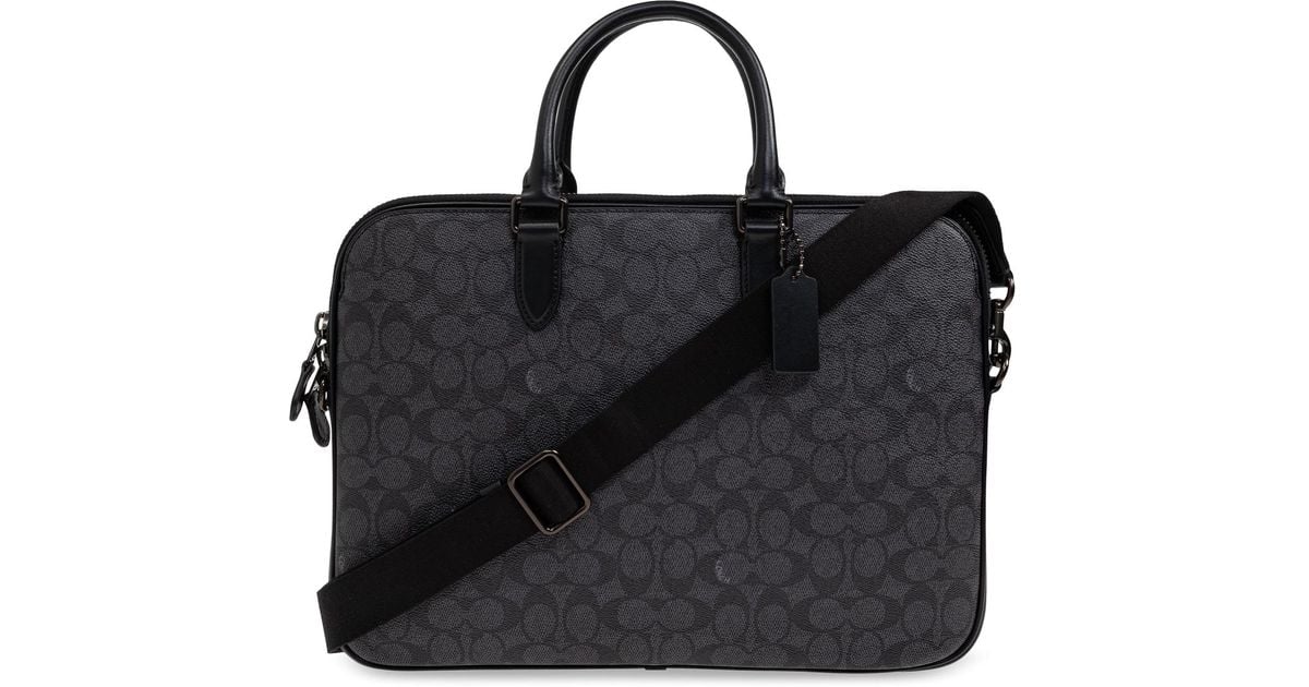 COACH Briefcase With Monogram, in Black for Men | Lyst UK