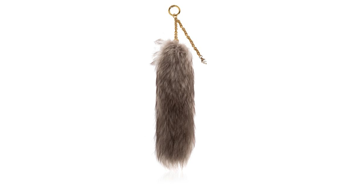 Chloé Furry Bag Charm in Black | Lyst UK