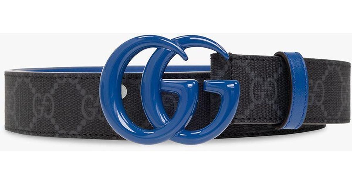Gucci Belt With Logo in Blue | Lyst