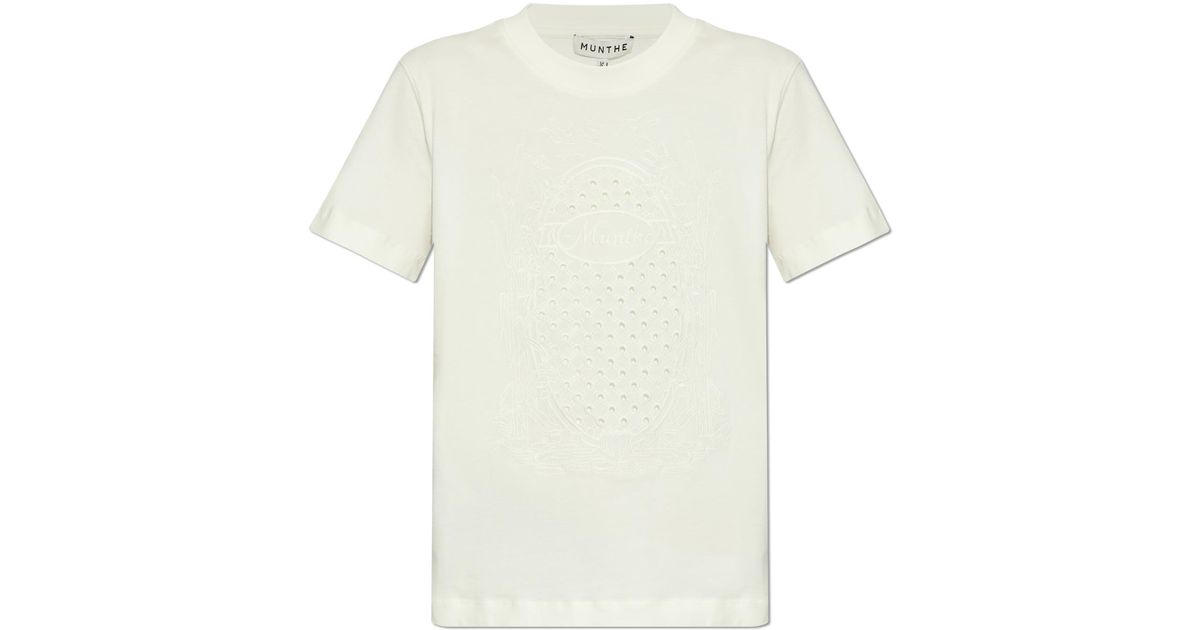 Munthe T-Shirt With 'Fenella' Logo in White | Lyst Australia
