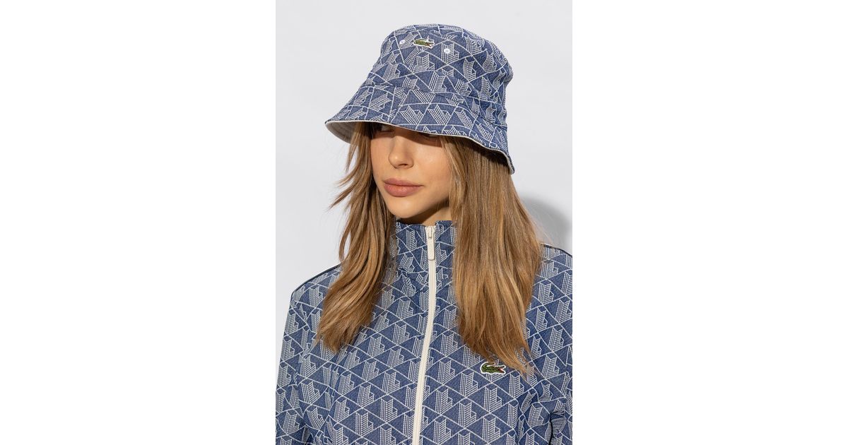 Lacoste Reversible Bucket Hat in Blue | Lyst