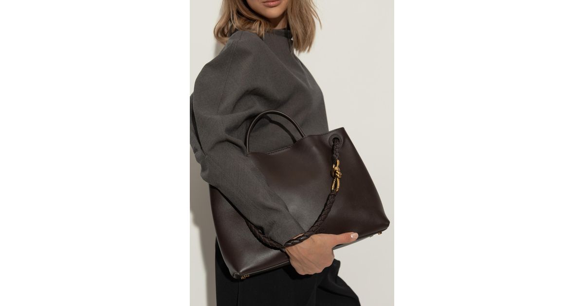 Bottega Veneta Handbag Andiamo Medium in Black | Lyst