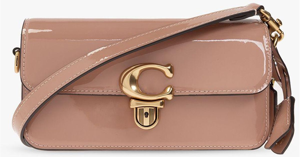 COACH 'studio Baguette' Bag In Patent Leather in Pink | Lyst