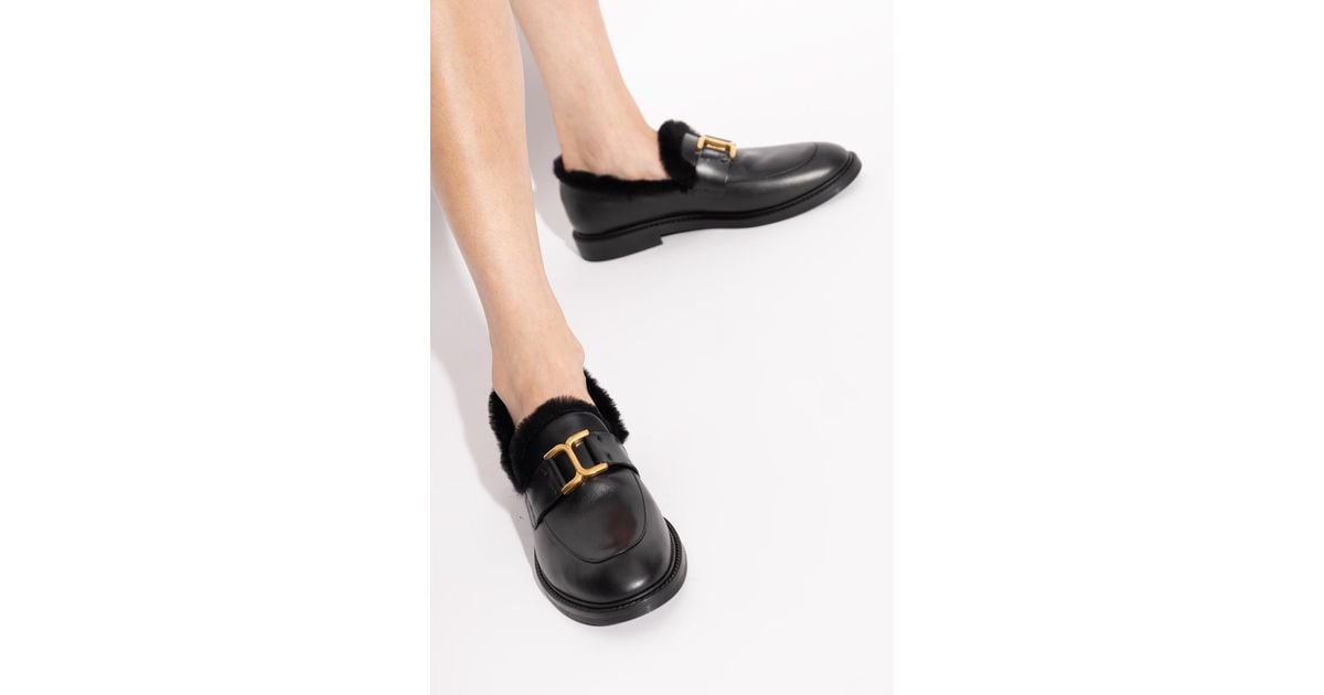 Chloé Shoes Marcie Type Loafers in Black | Lyst