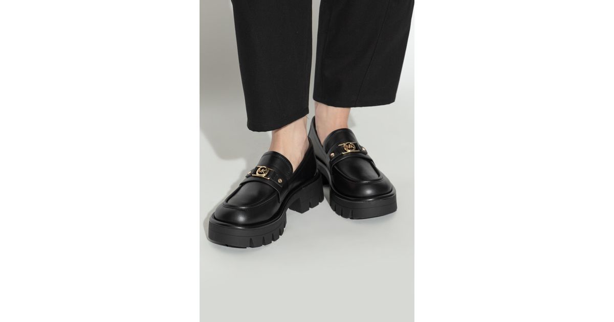 MICHAEL Michael Kors "Mondy" Loafers Shoes in Black | Lyst