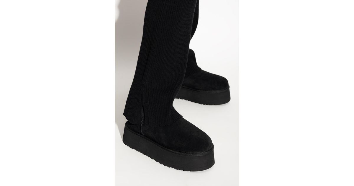 UGG Platform Snow Boots Classic Mini Dipper in Black | Lyst