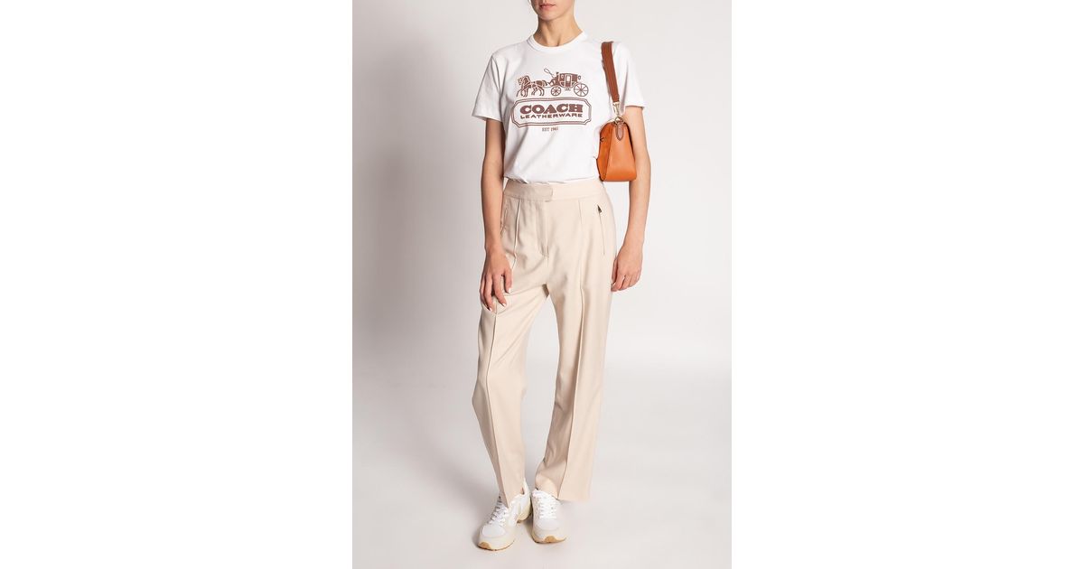 COACH T-shirt With Logo in White | Lyst