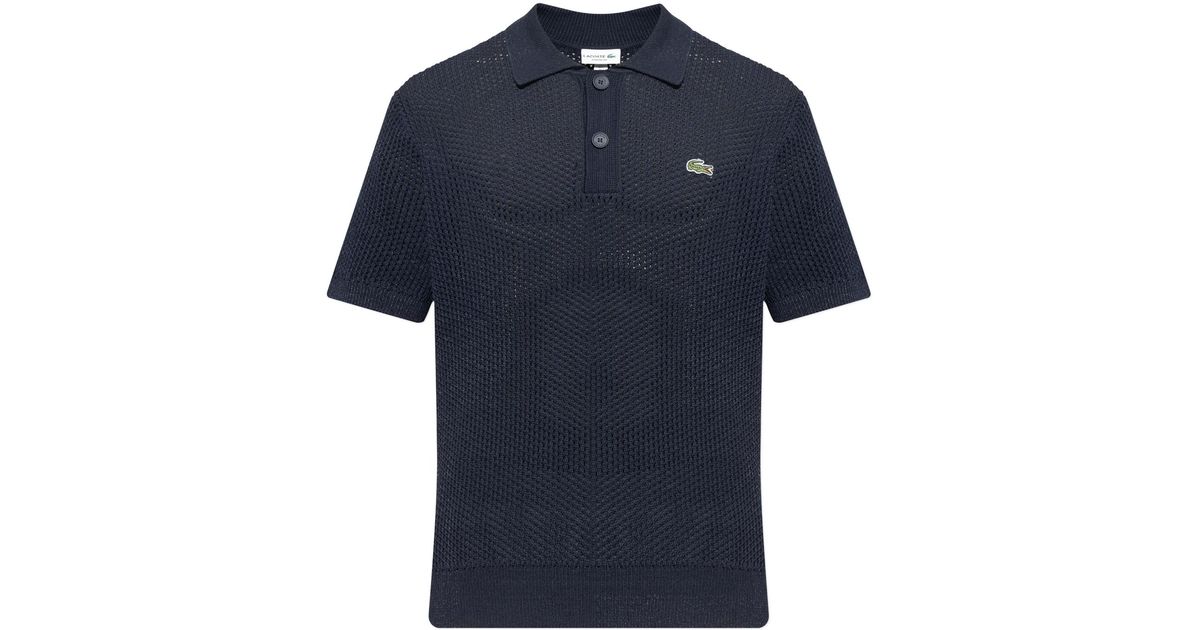 Lacoste Knit Polo in Blue for Men | Lyst UK
