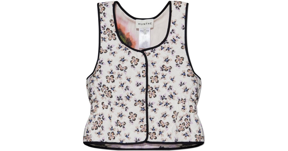 Munthe Vest With Floral Motif in White | Lyst UK