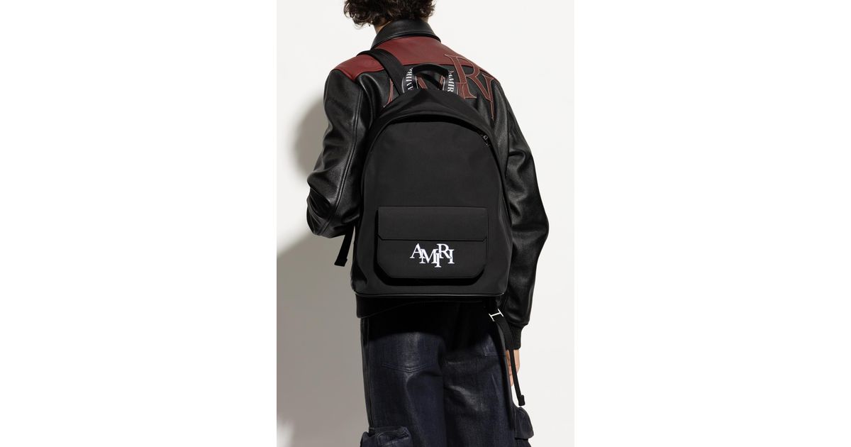 Amiri Backpack With Logo in Black for Men | Lyst