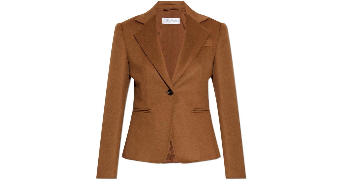Max Mara 'Glenn' Blazer in Brown | Lyst UK