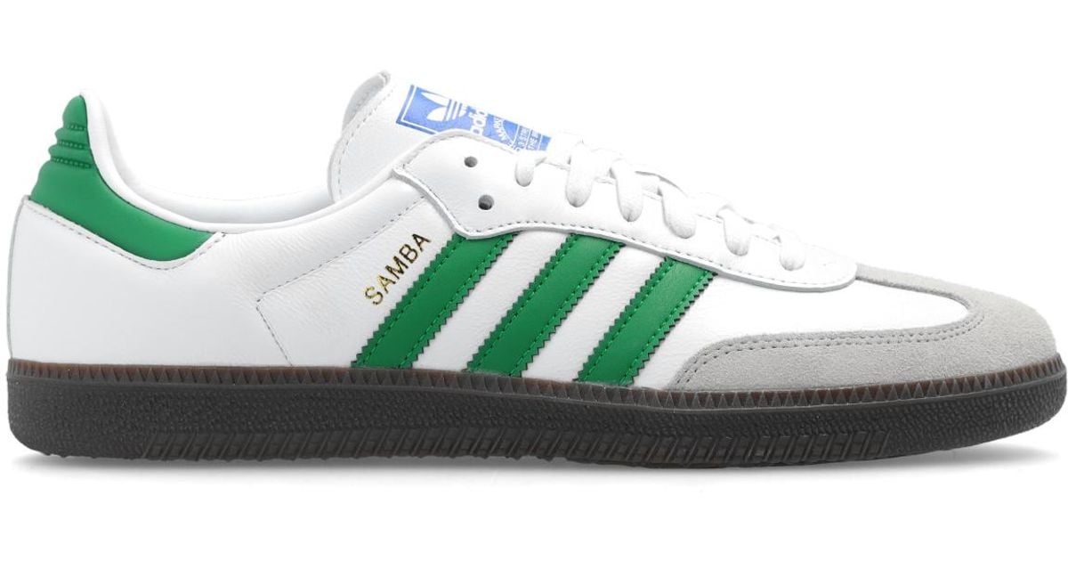 adidas White And Green Samba Og Trainers | Lyst Canada