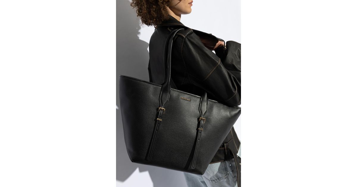 MICHAEL Michael Kors 'Moore' Shopper Bag in Black | Lyst