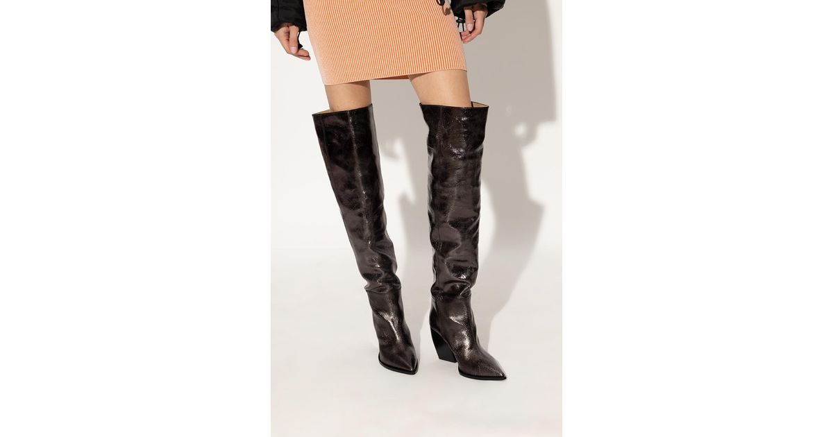 AllSaints 'reina' Leather Heeled Boots in Black | Lyst AllSaints 'reina' Leather Heeled Boots in Black | Lyst