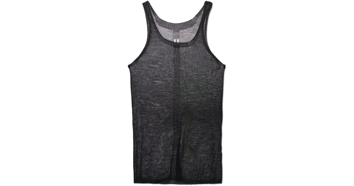 Rick Owens Transparent Top in Black for Men | Lyst UK