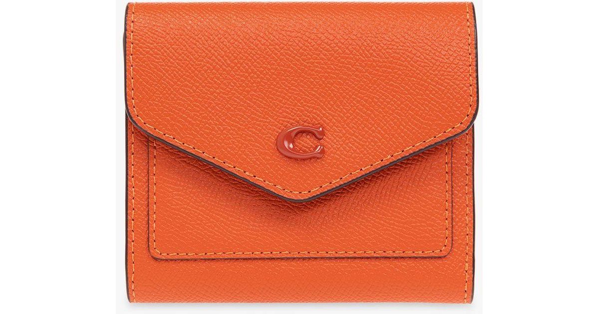COACH Wallet With Logo in Orange | Lyst