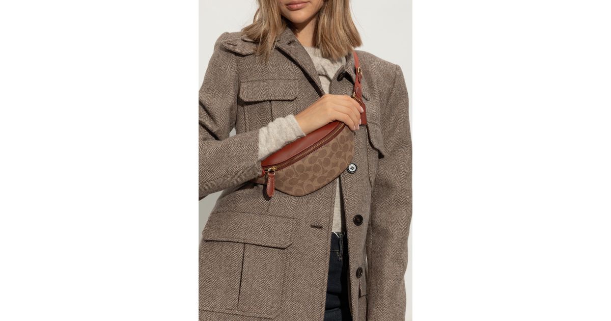 COACH Belt Bag in Brown | Lyst