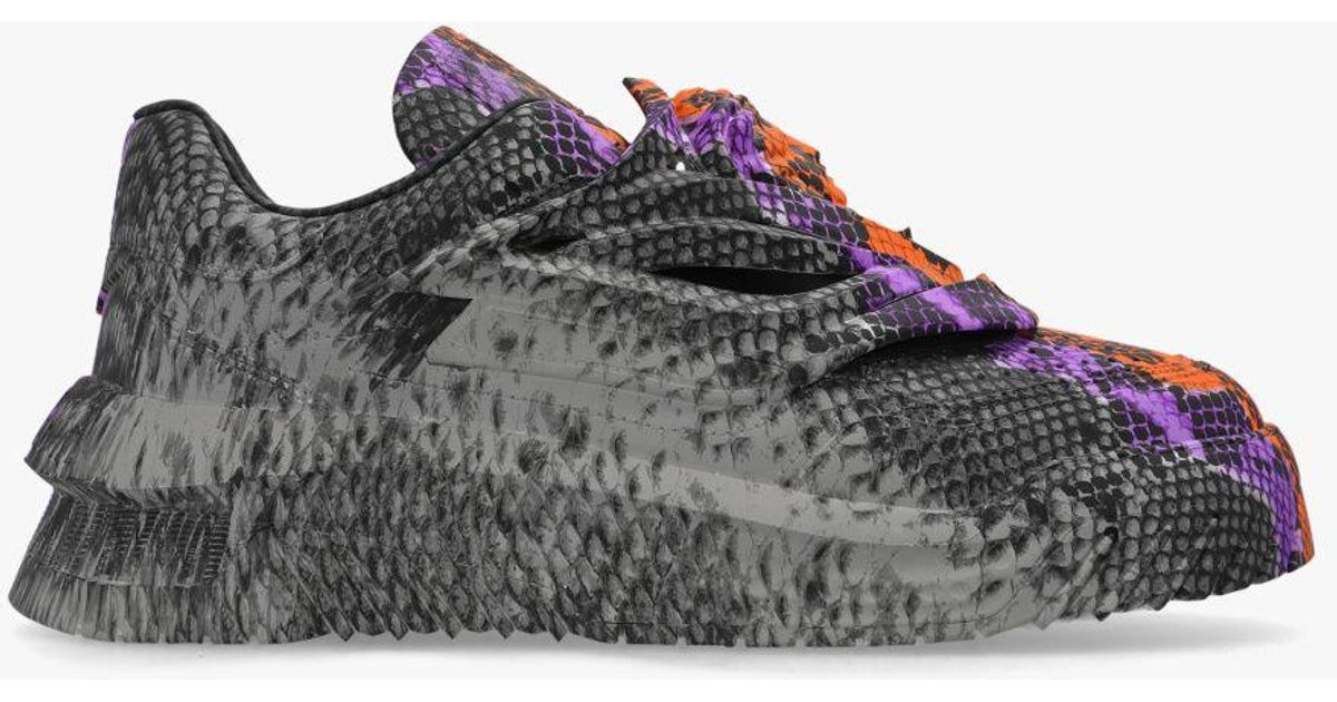 Versace Odissea Python Greca-print Sneakers in Black | Lyst