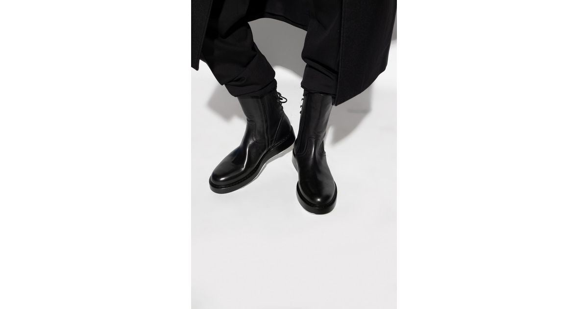 Ann Demeulemeester 'victor' Leather Boots in Black for Men | Lyst