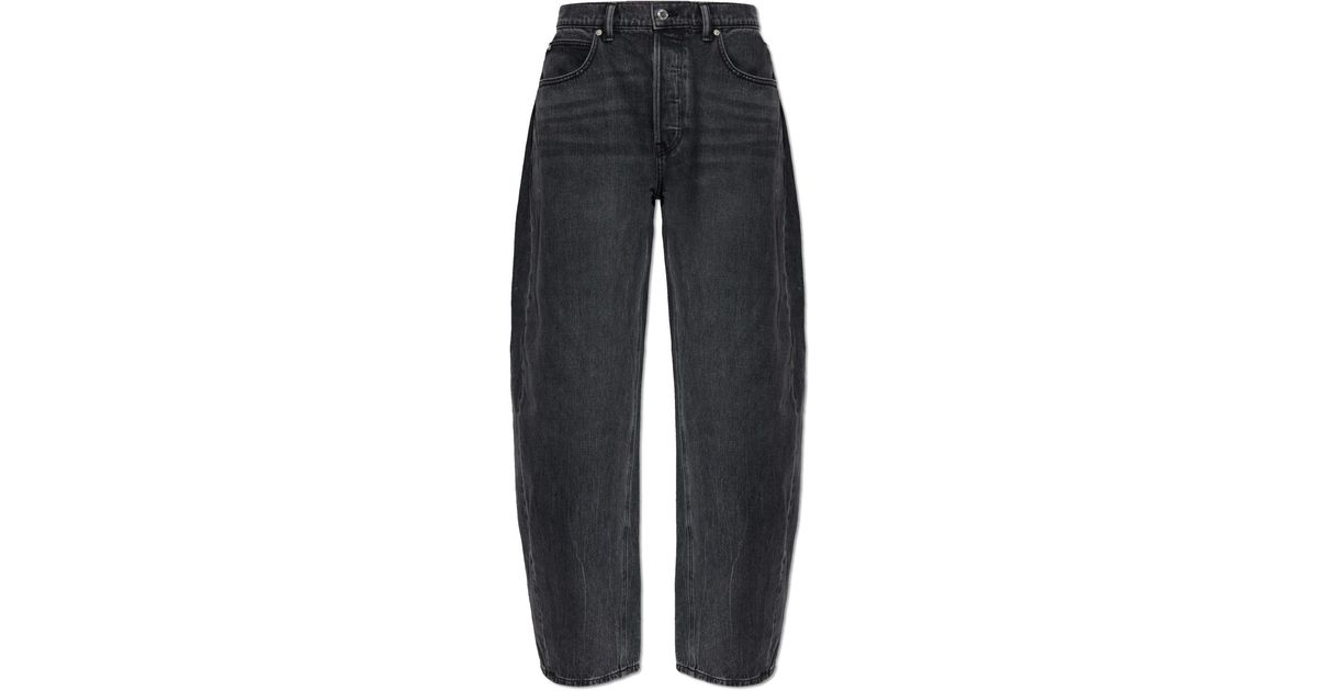 Alexander Wang Wide-Leg Jeans in Black | Lyst UK