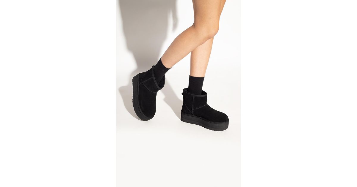 UGG 'classic Ultra Mini Platform' Snow Boots in Black | Lyst UGG 'classic Ultra Mini Platform' Snow Boots in Black | Lyst