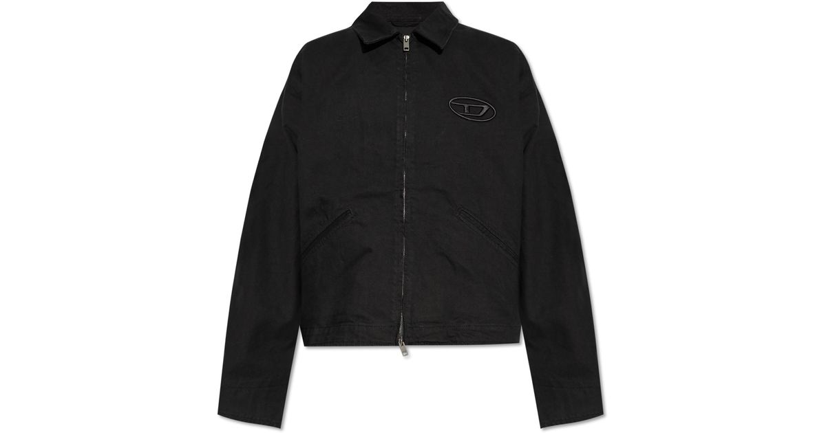 DIESEL Jacket With 'J-Taylor-Bleach' Logo in Black for Men | Lyst UK