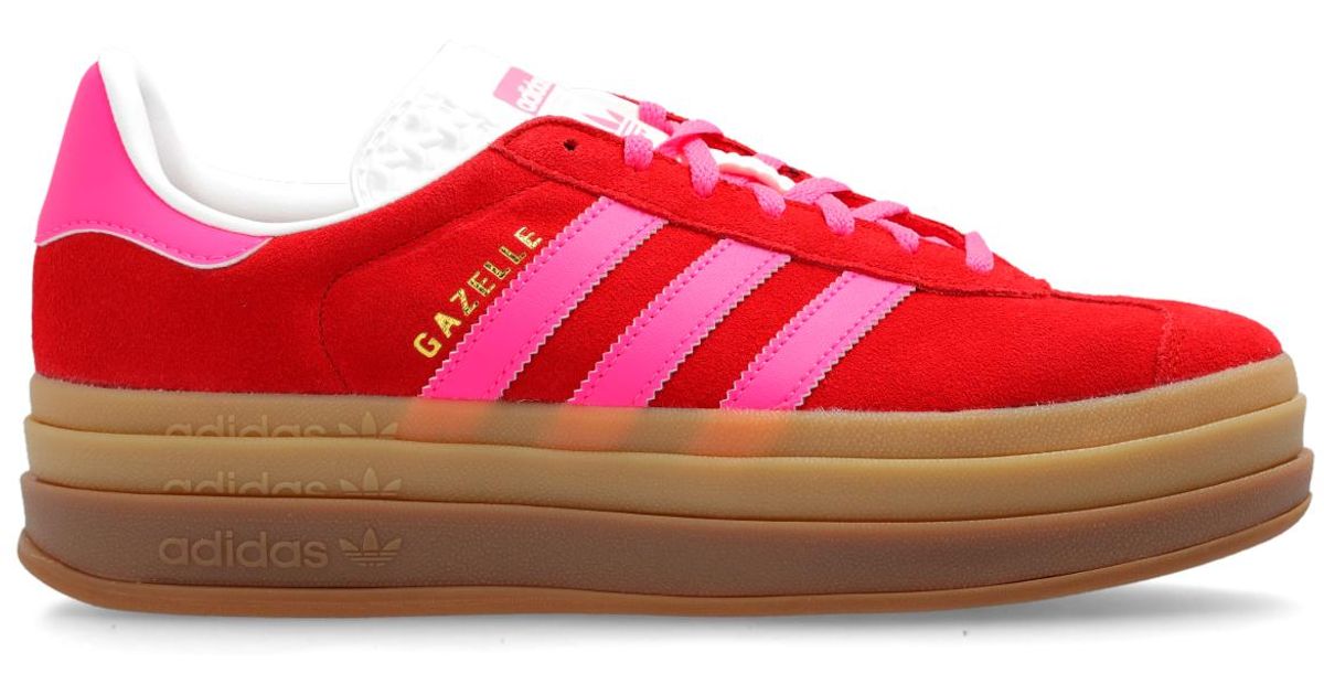 adidas Originals Platform Sports Shoes 'Gazelle Bold' in Red | Lyst UK