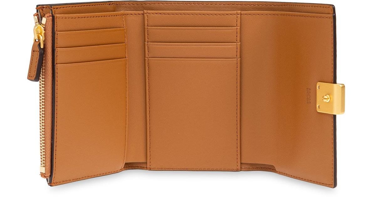 MCM Wallet With Monogram in Brown | Lyst