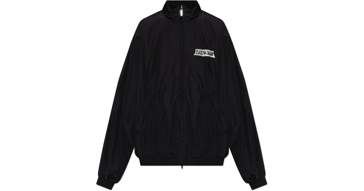 Balenciaga Jacket With Logo in Black for Men | Lyst UK