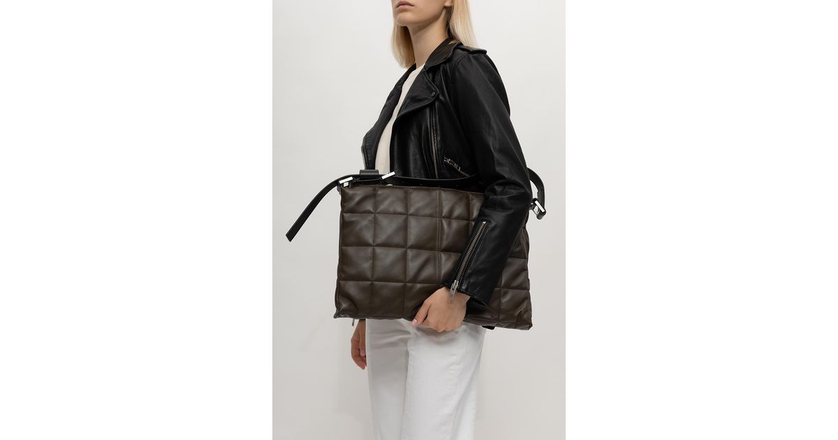 AllSaints 'edbury' Quilted Shoulder Bag in Green | Lyst