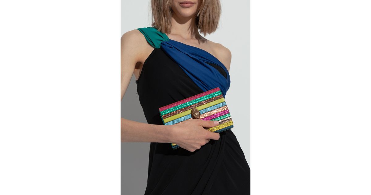 Kurt Geiger Clutch Party Eagle In Blue Lyst