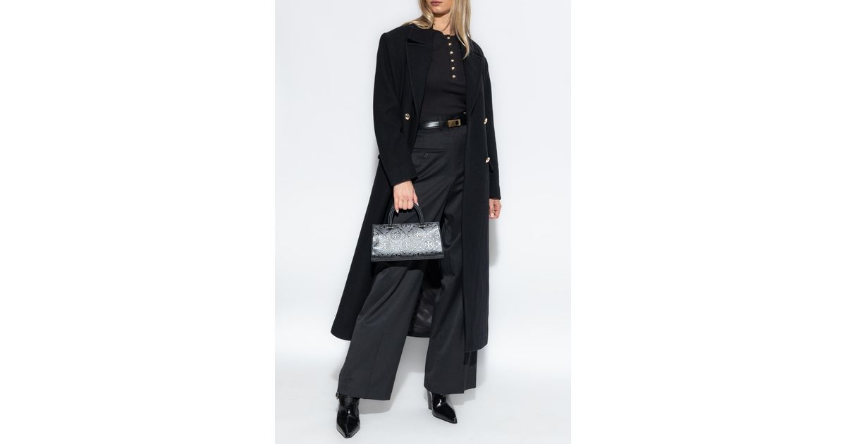 Anine Bing Wool Coat Raleigh in Black | Lyst