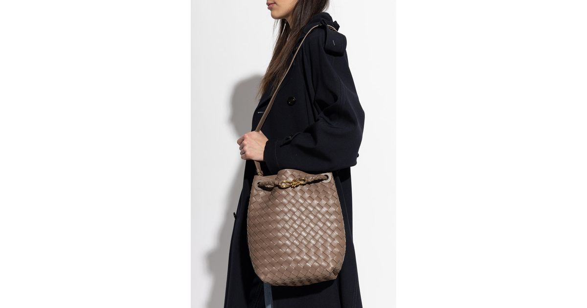 Bottega Veneta "Andiamo Small" Hand Bag in Black | Lyst