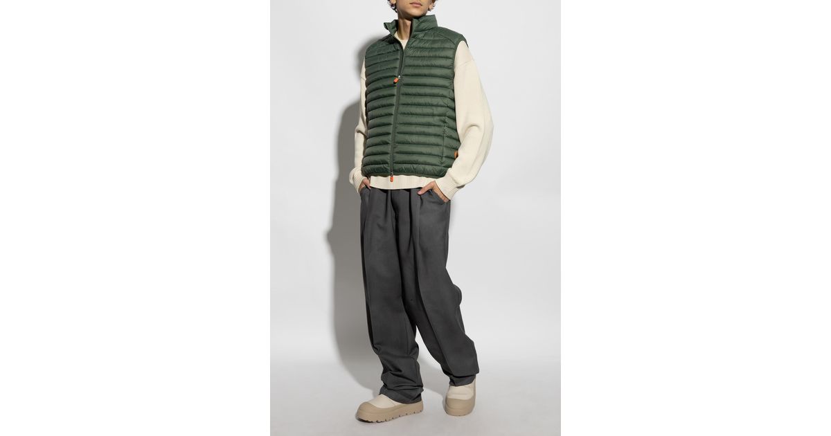 Save The Duck Padded Vest Adam in Green for Men | Lyst