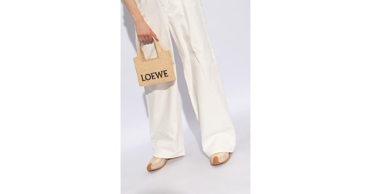 Loewe 'font Mini' Handbag, in White | Lyst