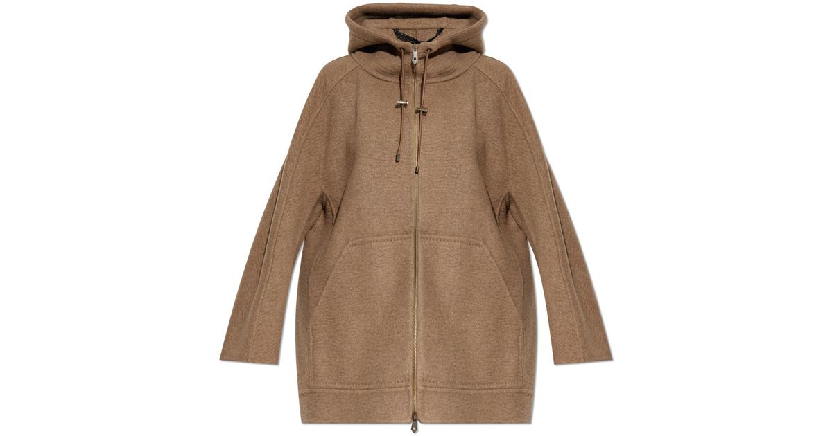Max Mara Cashmere Jacket 'Gardi' in Natural | Lyst UK
