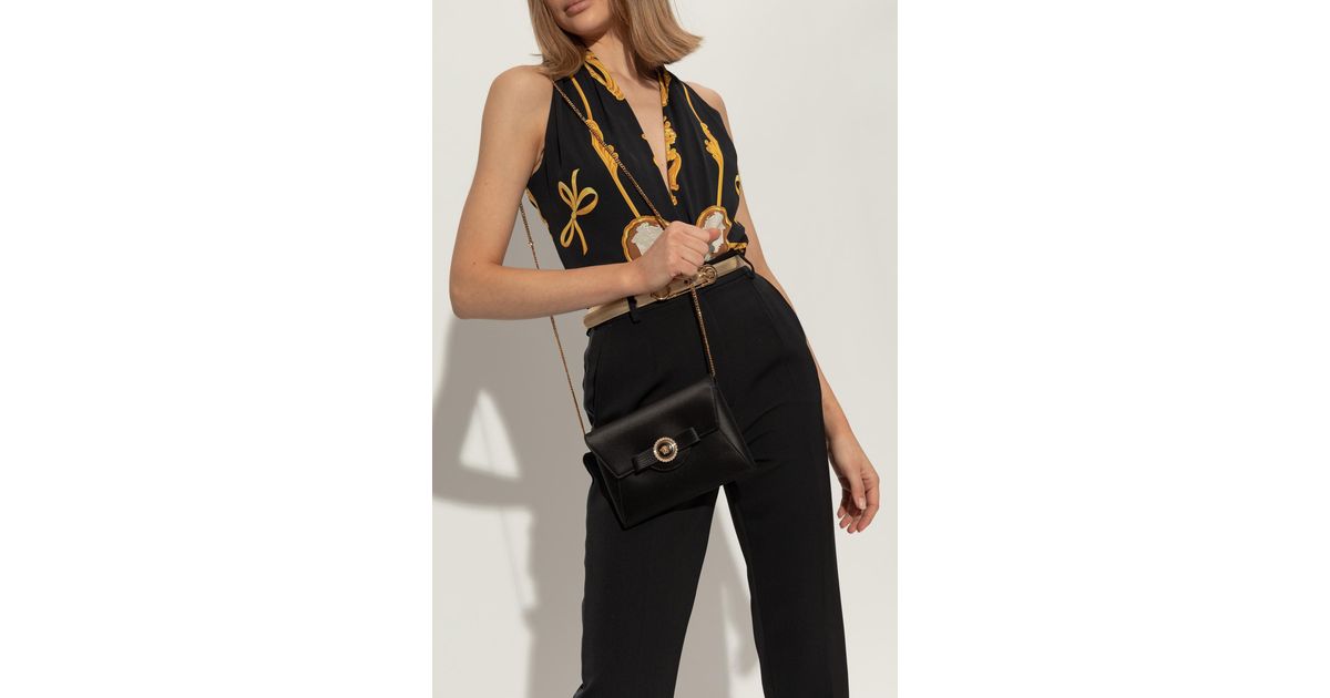 Versace Clutch With Appliqué in Black | Lyst