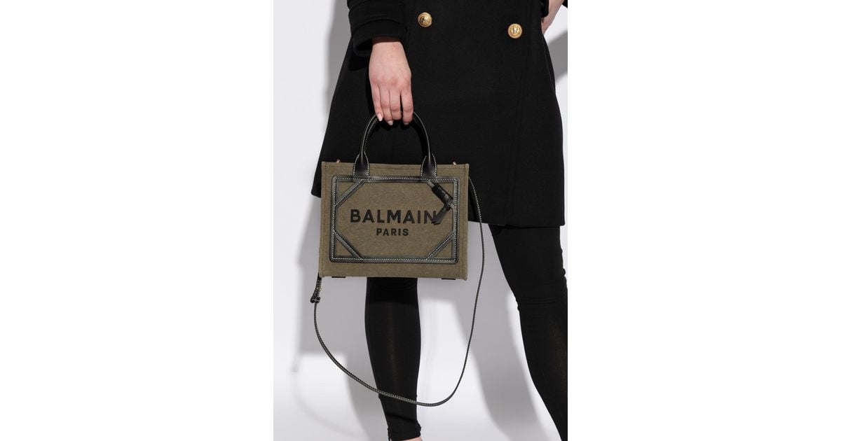 Balmain Shopper Bag in Green | Lyst